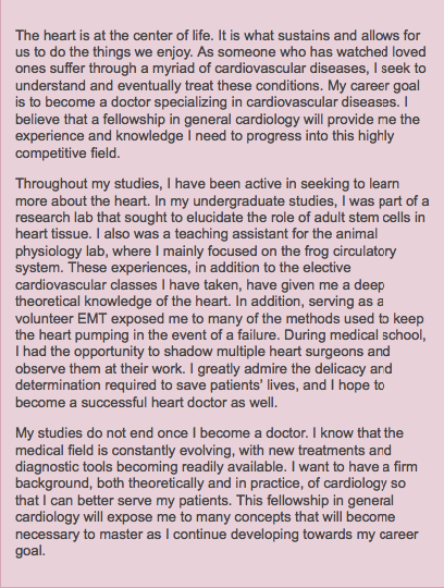 10 Mistakes of Cardiology Personal Statement | Cardiology Fellowships